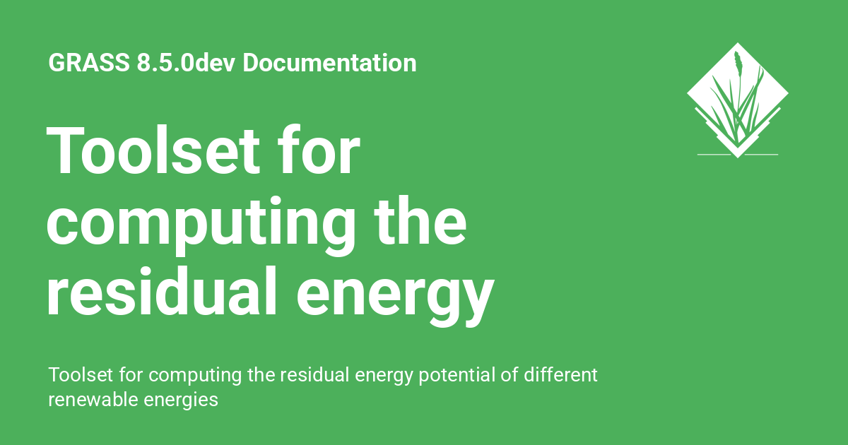 Toolset For Computing The Residual Energy Potential Of Different Renewable Energies Grass 8 5