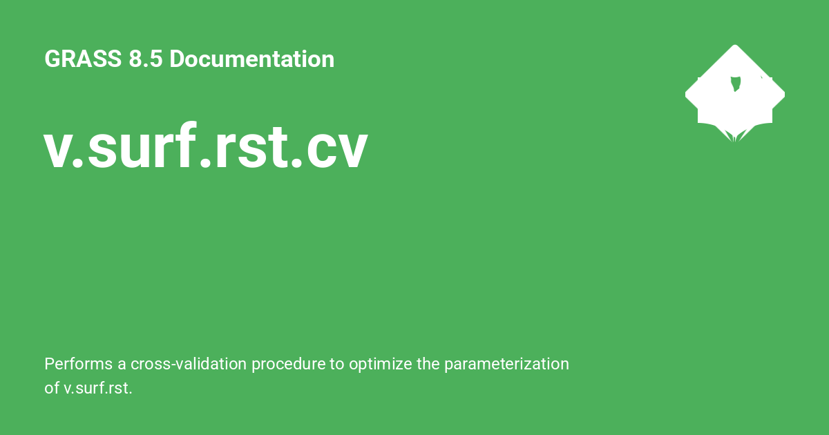 v.surf.rst.cv - GRASS 8.5.1dev Documentation