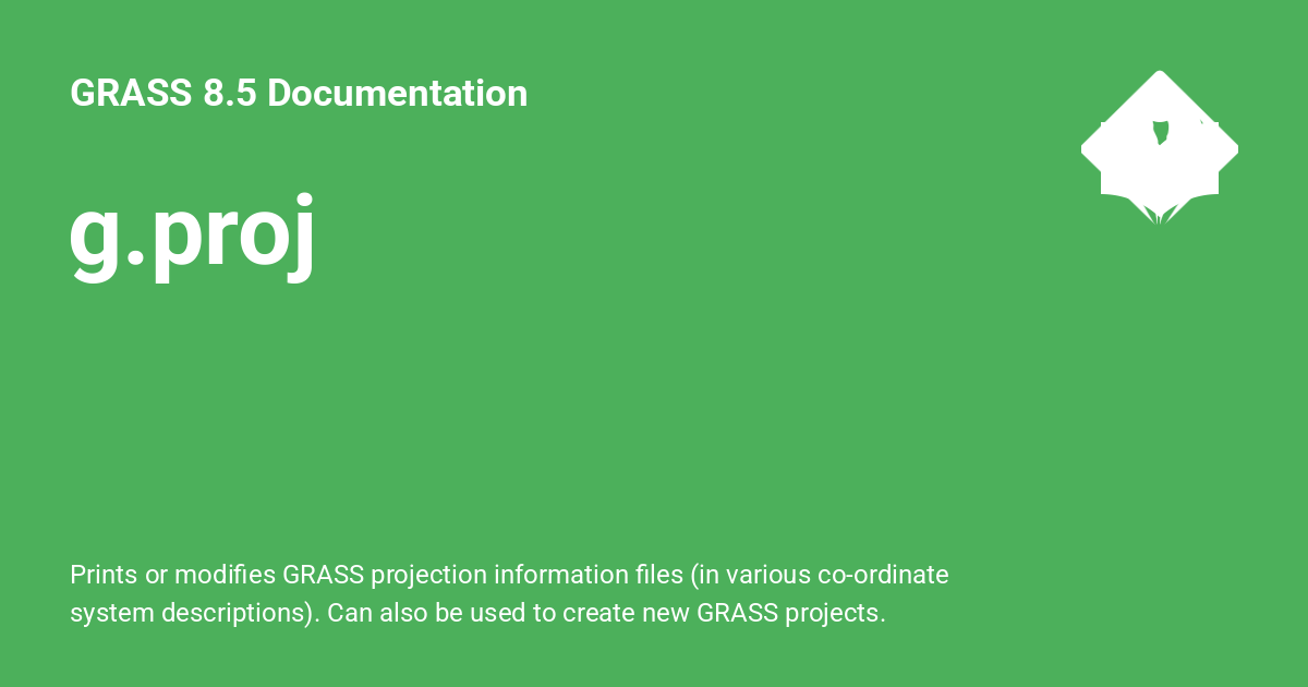 g.proj - GRASS 8.5.0dev Documentation